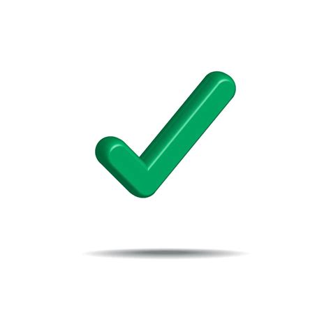 3d Realistic Check Mark Button Vector Illustration 25339942 Vector Art