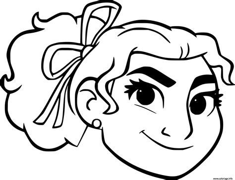 Coloriage Encanto Luisa Madrigal Face JeColorie