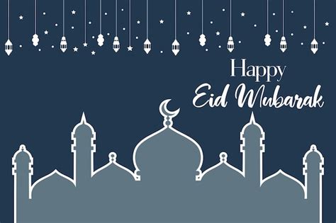 Premium Vector Cultural Eid Mubarak Card Design Background