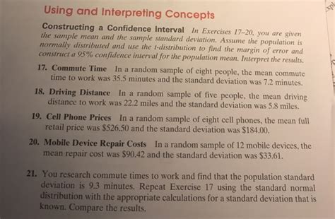 Solved Using And Interpreting Concepts Constructing A Chegg
