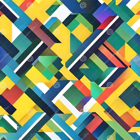Geometric Pattern Of Overlapping Polygons In Spring Colors Image