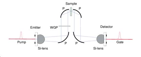 Experimental Setupp P Paraboloidal Mirrors Wgp Wire Grid Polarizer