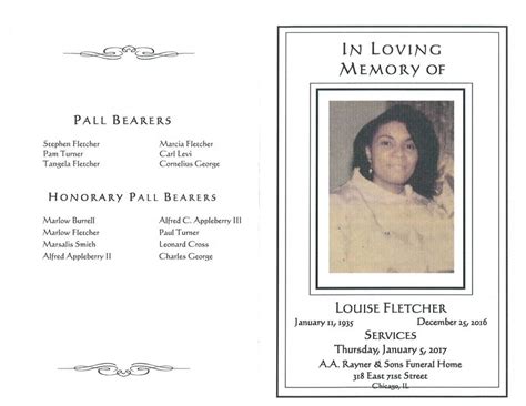 Louise Fletcher Obituary Aa Rayner And Sons Funeral Homes
