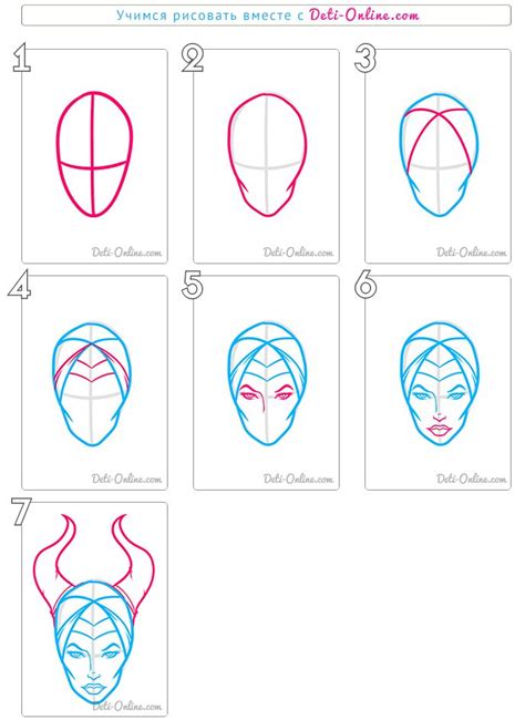 How To Draw Maleficent Easy Step By Step Drawing Guide By Dawn Artofit