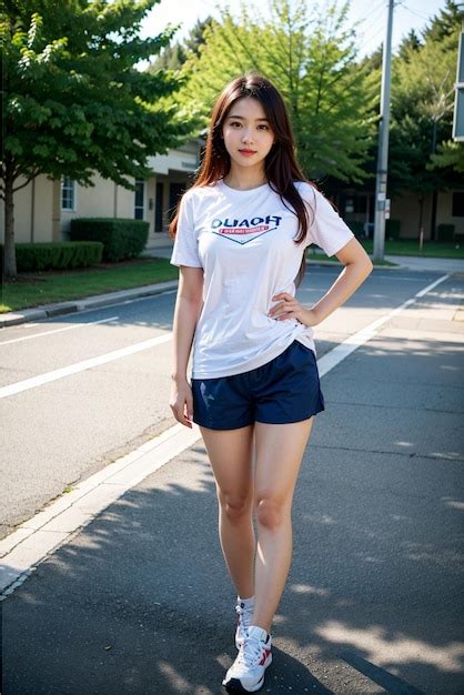 Premium Ai Image Hot Chinese Girl In White Shrt