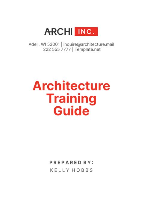 Free Architecture Training Guide Template To Edit Online
