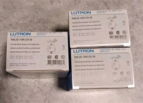 Lutron Vive Rmjs 16r Dv B Powpak Relay Module With Softswitch 16a 120 277v Lot 3 784276150460 Ebay