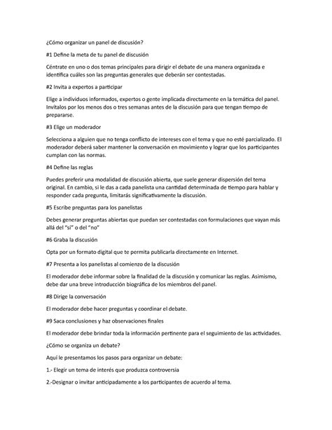 Ejemplo De Panel De Discusión Cómo Llevar A Cabo Una Reunión Efectiva