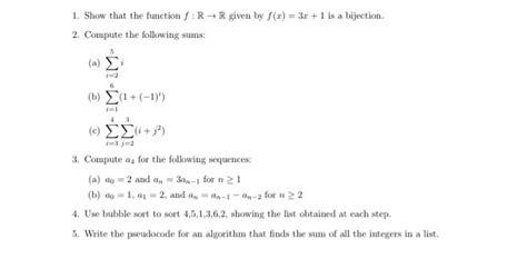 solved r given by f x 3x 1 is a bijection 1 show that