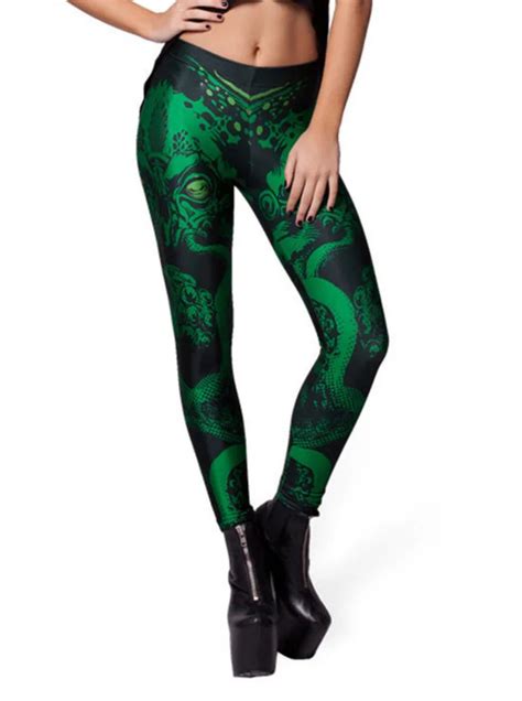 Women Galaxy Leggings Green Leggings Pants Black Milk Leggins Women G L