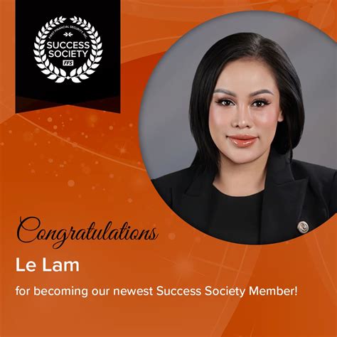 First Financial Security On Linkedin Congratulations To Le Lam On Reaching Her First Milestone
