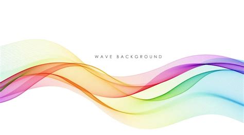 Abstract Colorful Wave Line Background Clipart