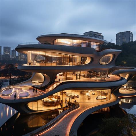 Premium Ai Image Modern Architecture Of Art Center In Chongqing China