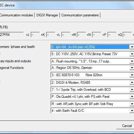 Setting The Basic Parameters Of Protection Relay According To Nameplate Download Scientific