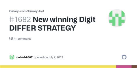 New Winning Digit Differ Strategy · Issue 1682 · Binary Combinary Bot