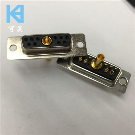 纯铜大电流D SUB连接器11W1母头 混合大电源矩形接插件10 1芯母头