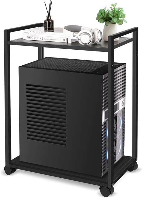 Amazon Bfttlity PC Stand Computer Tower Stand 2 Tier Metal CPU