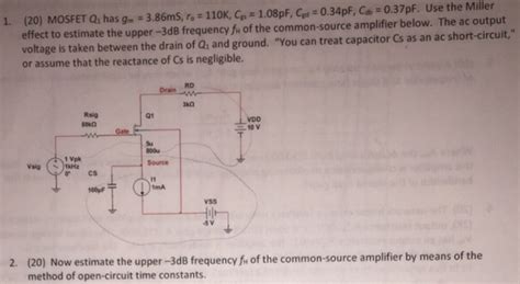 Solved Please Help Me Find And Estimate The Upper 3db