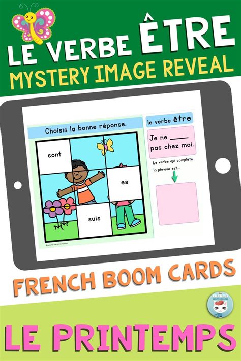 French Boom Cards le verbe ÊTRE French Verbs Digital Practice
