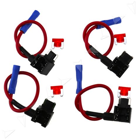 Set Of Car Micro Blade Mini Atm Fuse Adapter Tap Dual Circuit Adapter