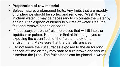 Fruits And Vegetables Juice Processing Pptx