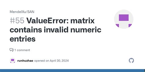 Valueerror Matrix Contains Invalid Numeric Entries · Issue 55 · Mendelxusan · Github