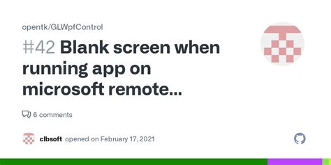 Blank Screen When Running App On Microsoft Remote Desktop · Issue 42 · Opentkglwpfcontrol · Github
