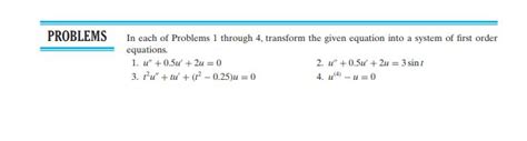 Solved Problems In Each Of Problems Through Transform Chegg