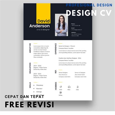 Jual Jasa Pembuatan CV Curriculum Vitae Desain CV Lamaran Kerja