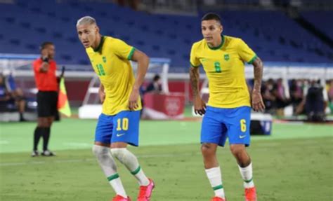 OLIMPÍADAS três de Richarlison Brasil vence Alemanha por 4 a 2