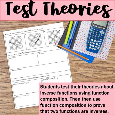 Inverse Functions Guided Discovery Math Investigation Activity Editable