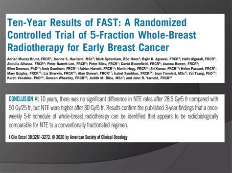 Hypofractionated Radiotherapy In Breast Cancerpptx