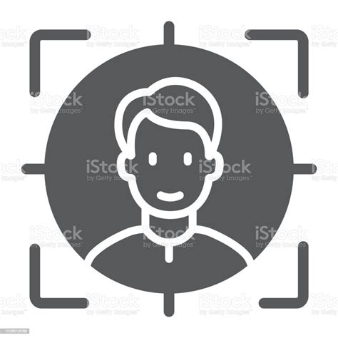 Id 문자 모양 아이콘 얼굴 얼굴 인식과 얼굴 인식 얼굴 검색 서명 벡터 그래픽 흰색 배경 Eps 10 솔리드 패턴 감지기에 대한 스톡 벡터 아트 및 기타 이미지 Istock