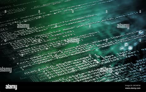 Abstract Code Background With Blue Color Tones 3d Illustration Stock