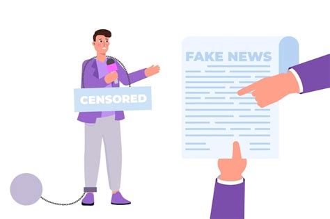 미디어 자유 개념 벡터 일러스트 레이 션의 부족 프리미엄 벡터