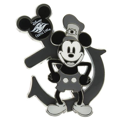 Disney Cruise Line Pin Steamboat Willie And Anchor