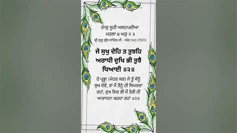 Sukh Tera Ditta Lahiye ਸੁਖੁ ਤੇਰਾ ਦਿਤਾ ਲਹੀਐ Bhai Sarabjit Singh Ji