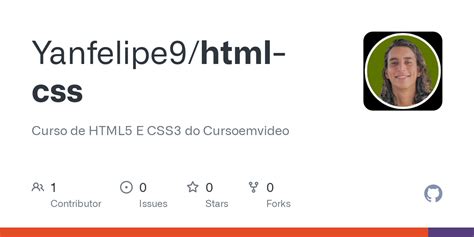 github yanfelipe9 html css curso de html5 e css3 do cursoemvideo