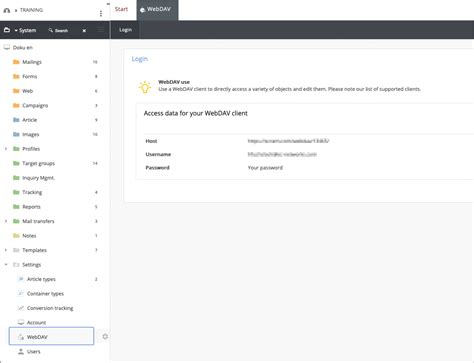 WebDAV Evalanche Helpcenter