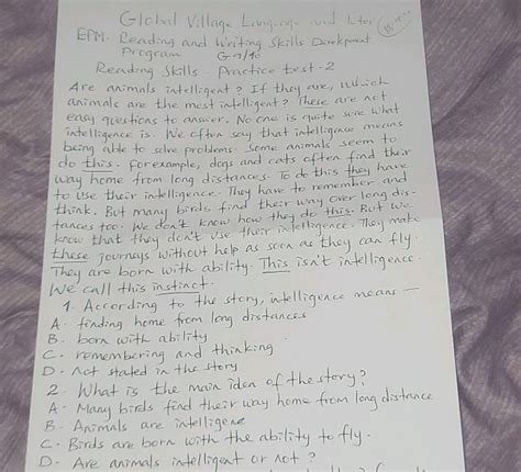 Global Village Language And Later 18c Epm Reading And Writing Skills