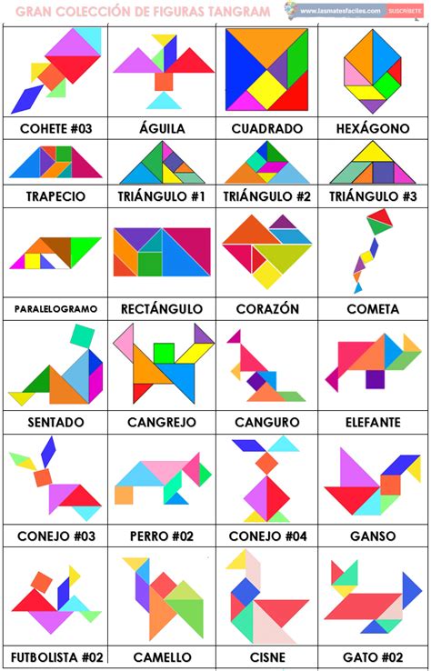 Gran Colección De Figuras Tangram Montessori Diy Tangram Tangram