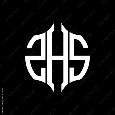 Zhs Letter Logo Zhs Best Black Background Vector Image Zhs Monogram