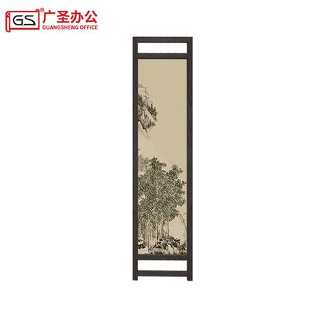 GS 广圣 屏风隔断 中式木质屏风单位客厅公寓酒店餐厅茶楼办公室移动遮挡折叠活动折屏 办公家具一站式采购 融创集采商城