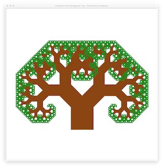 Pythagoras Tree Fractal With Filled Color Source Code Python And Turtle