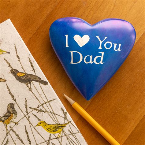 Sale I Love You Dad Soapstone Heart 3 Left Fairtrade Caravans