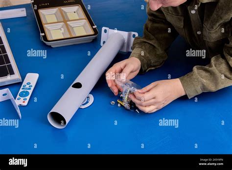 Installing Holder For Solar Panel And Led Street Lamp Assembler
