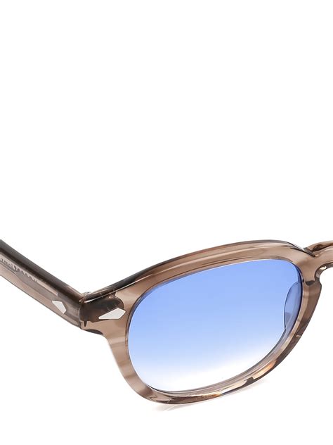 Moscot Lemtosh Blue Lens Brown Ash Sunglasses Sunglasses Lemtosh