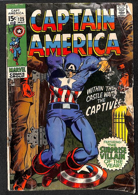 Captain America 125 1970 Comic Books Bronze Age Marvel Captain