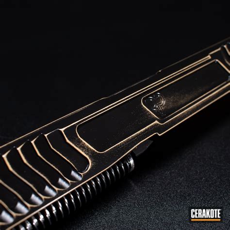 Glock Slide Cerakoted Using Bright Nickel High Gloss Ceramic Clear And