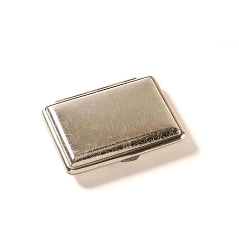 Zigarettenetui 14er Mit Innengummizug Aus Metall Poliert In Silber